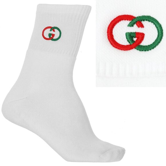 Gucci | Underwear & Socks | Gucci Socks White Cotton Interlocking Gg ...